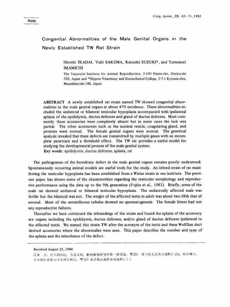 Congenital Anomalies - March 1985 - IKADAI - Congenital Abnormalities ...