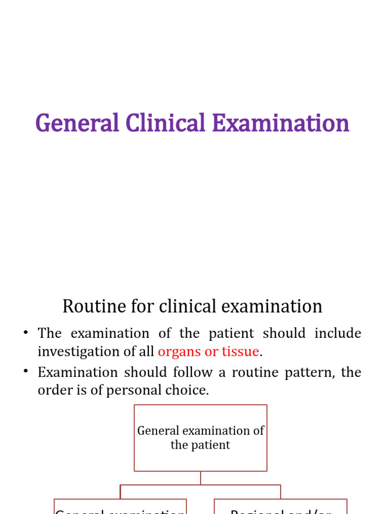 Clinical General Examination | PDF | Abdomen | Physical Examination
