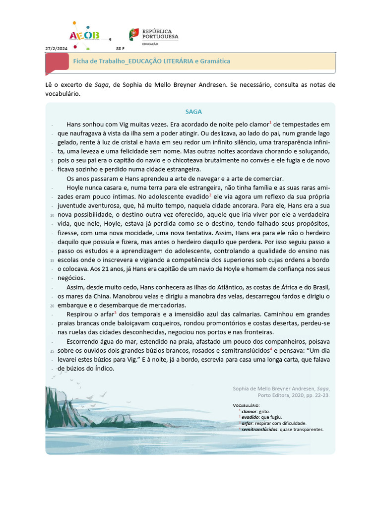 Ficha Sobre A Saga | PDF