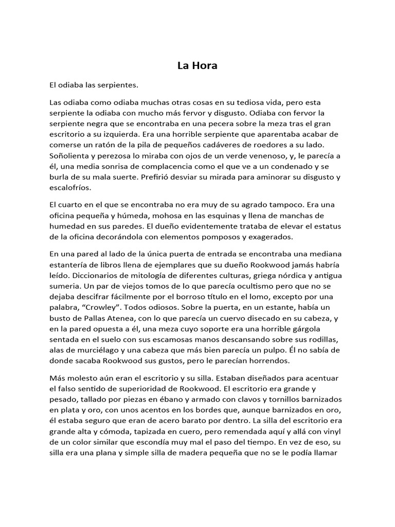 La Hora | PDF | Reloj | Serpiente