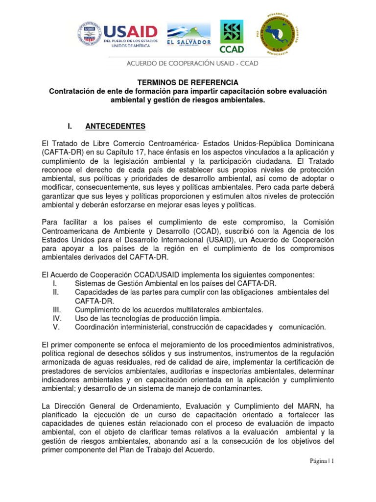 Contratacion de Ente de Formacion para Impartir Capacitacion Sobre ...