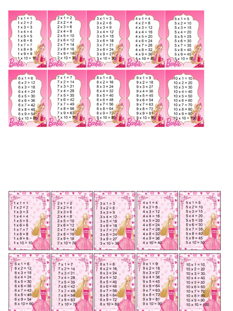 Tablas Barbie | PDF