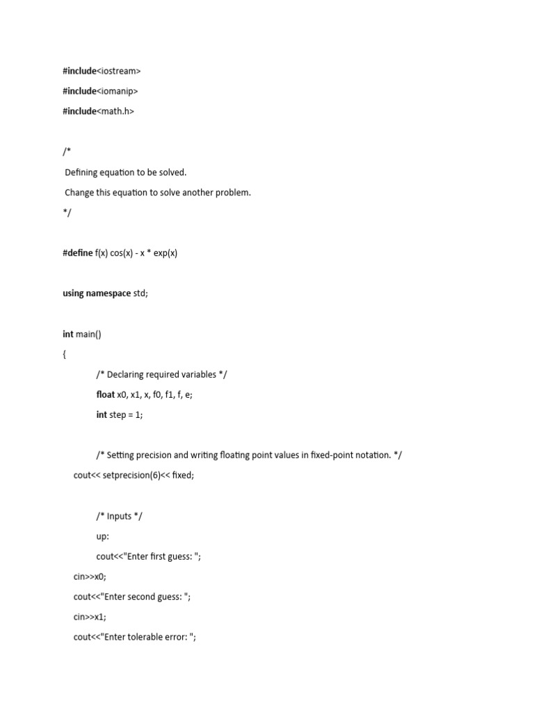 Bisection Method Pdf Mathematical Objects Applied Mathematics