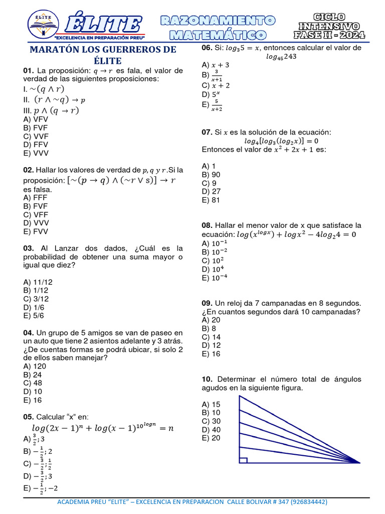 Maraton RM | PDF | Geometría | Matemática Elemental