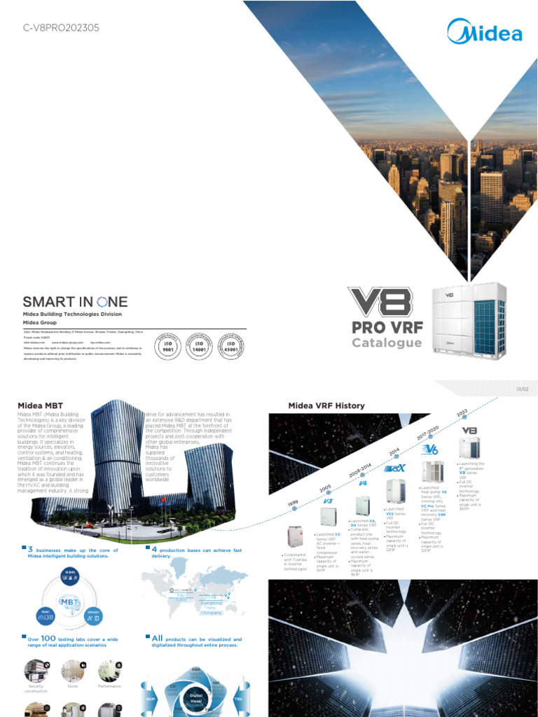 PD - Midea - V8 Pro - VRF - Standard Series - Catalog - 20230519 - V8 | PDF PD - Midea - V8 Pro - VRF - Standard Series - Catalog - 20230519 - V8 | PDF