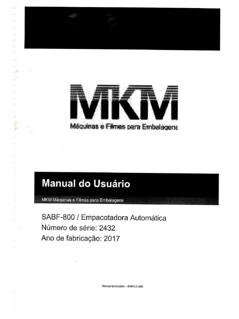 Manual MKM Sabf800 | PDF