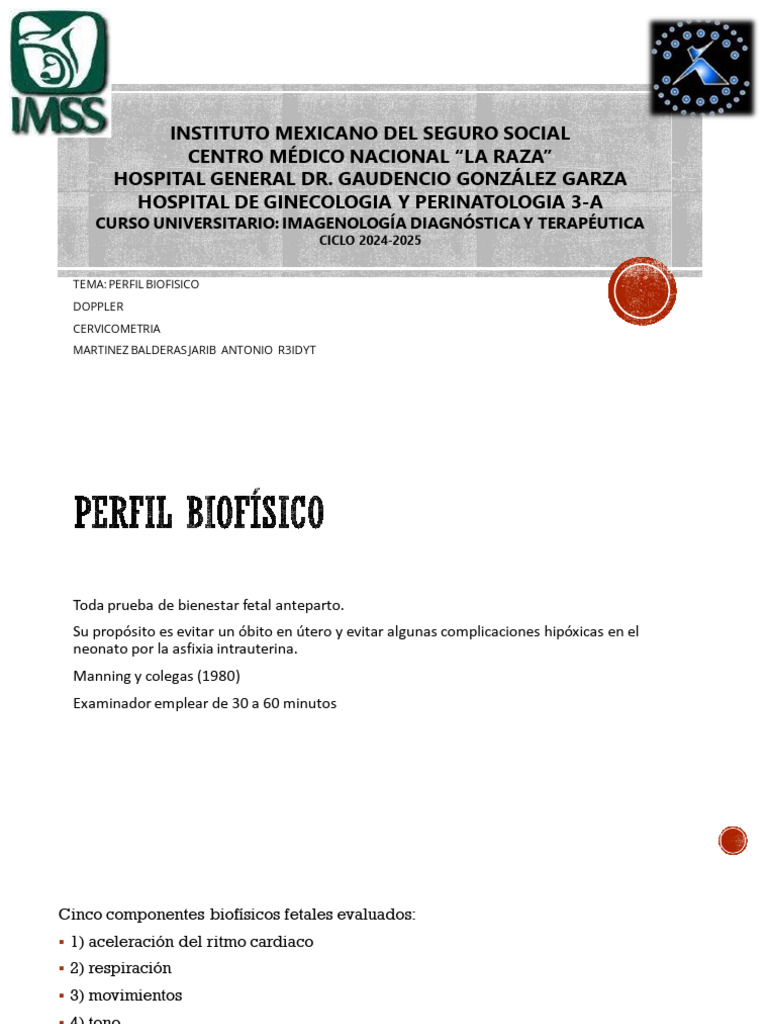 Perfil Biofisico, Doppler y Cervicometria | PDF | Feto | El embarazo