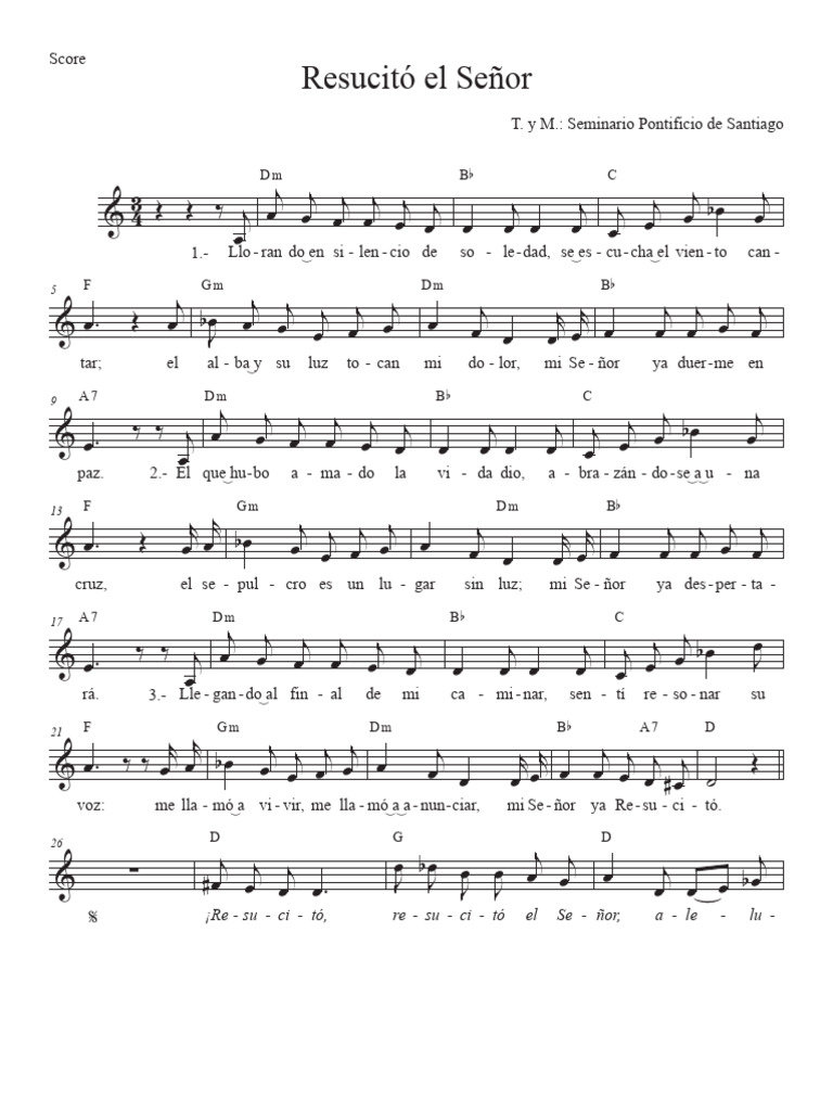 Resucitó El Señor - Score | PDF
