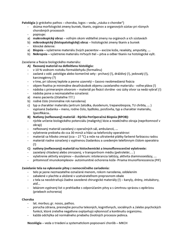 Patológia Základy | PDF Patológia Základy | PDF