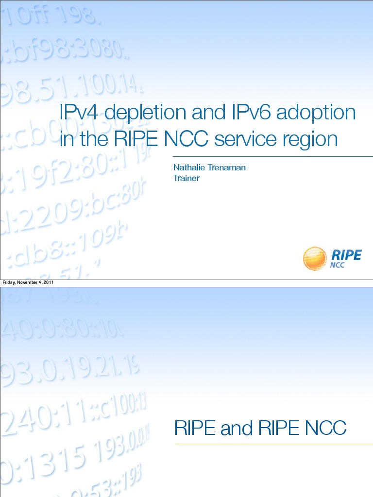 Ipv4 Depletion and Ipv6 Adoption in The Ripe NCC Service Region | PDF ...