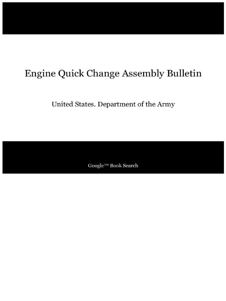 Engine Quick Change Assembly Bulletin | PDF | Optical Character ...