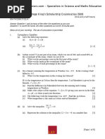 Bexley Secondary Selection Test Guide | PDF