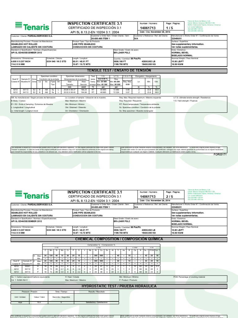 HT 8212 | PDF | Materiales | Acero