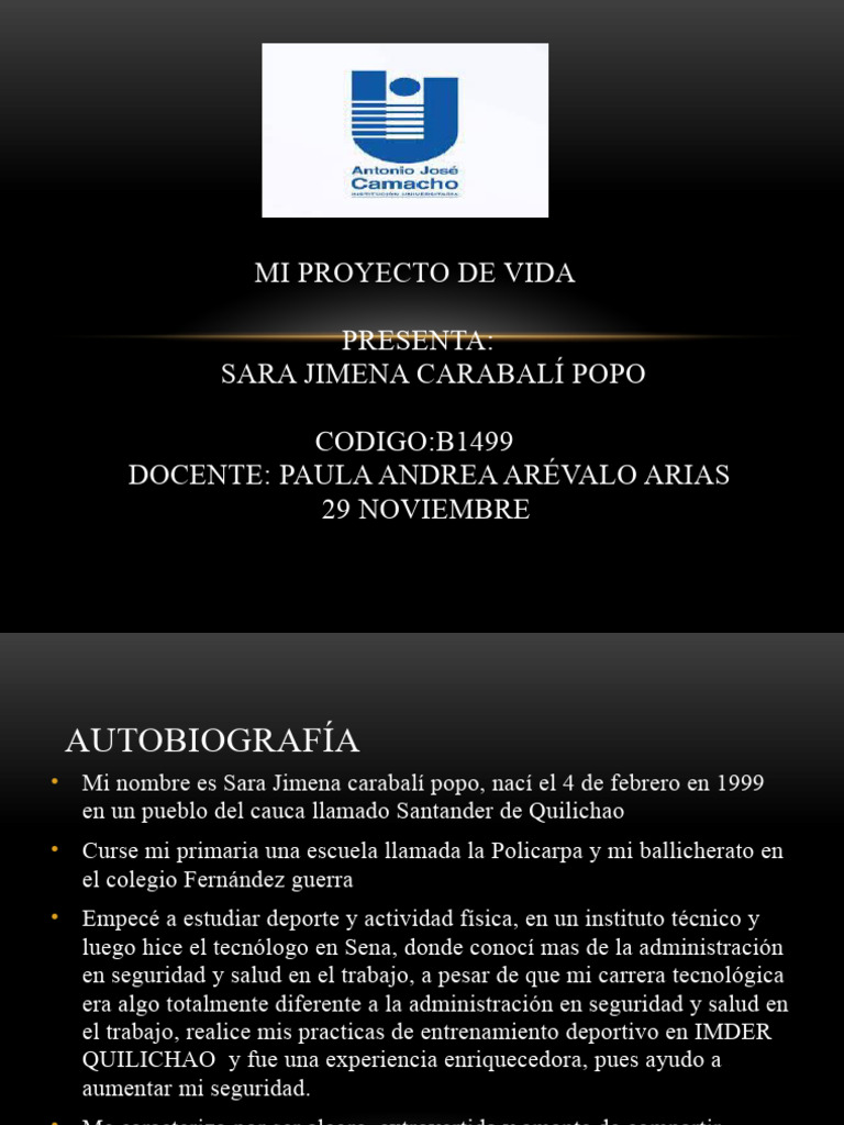 MI PROYECTO DE VIDA | PDF