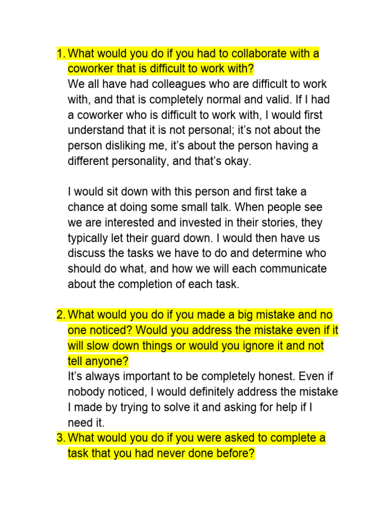 20. examples-of-situational-questions | PDF | Social Psychology ...