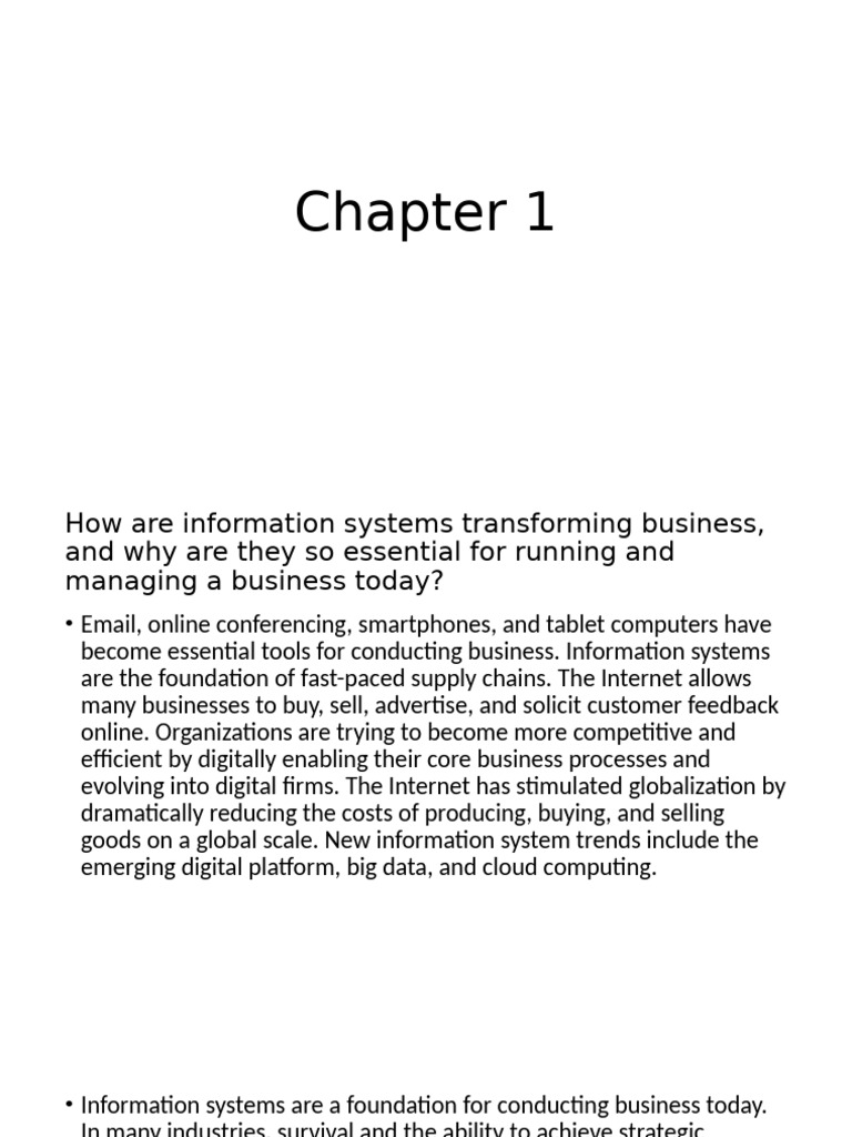 Chapter 1 | PDF | Information System | System