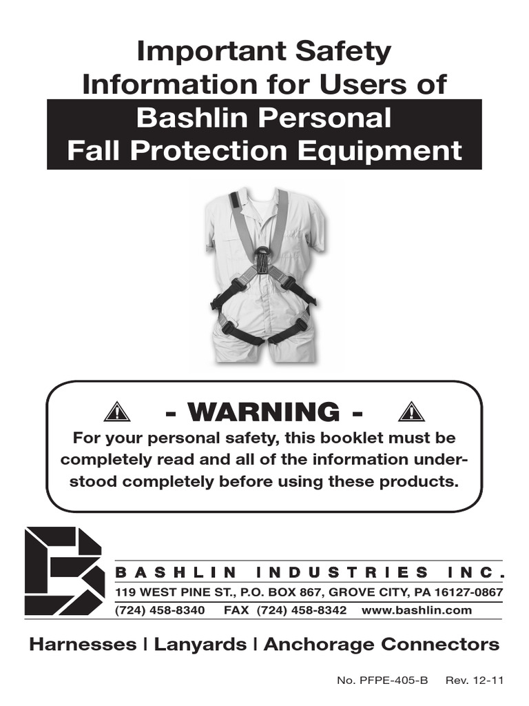 Bashlin Harness Safety Guidelines | PDF
