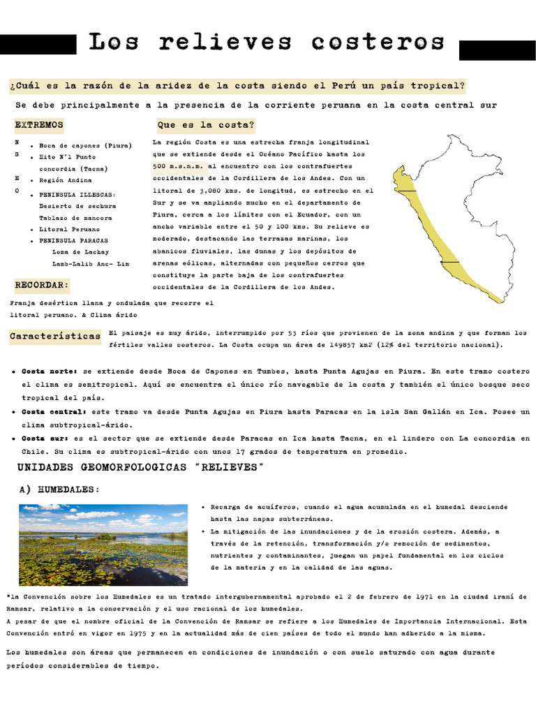 Los Relieves Costeros | PDF | Desierto | Perú