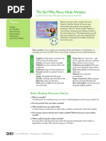 Lesson Plan For THE GIRL WHO NEVER MADE MISTAKES | PDF | Reading ...
