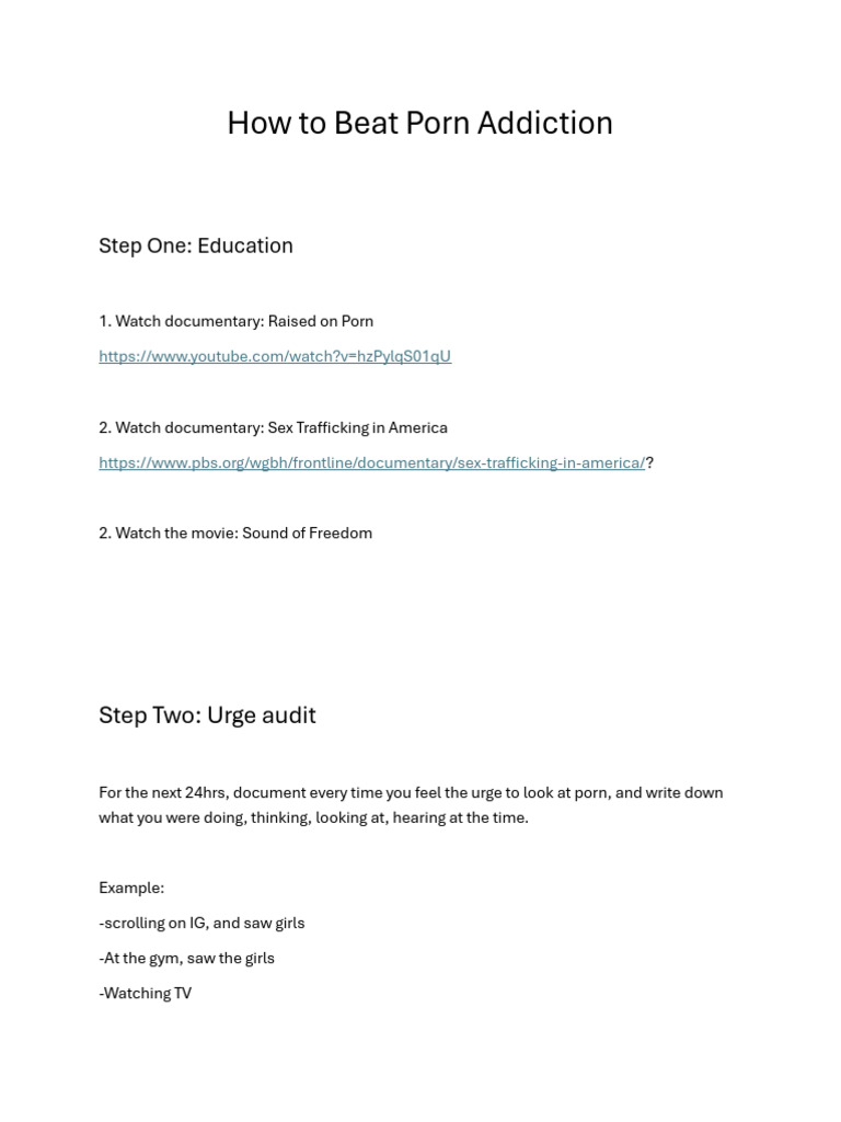 How to Beat Porn Addiction | PDF