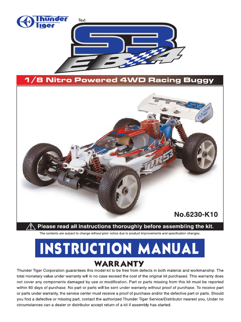 Thunder Tiger Eb4 s3 Manual | PDF