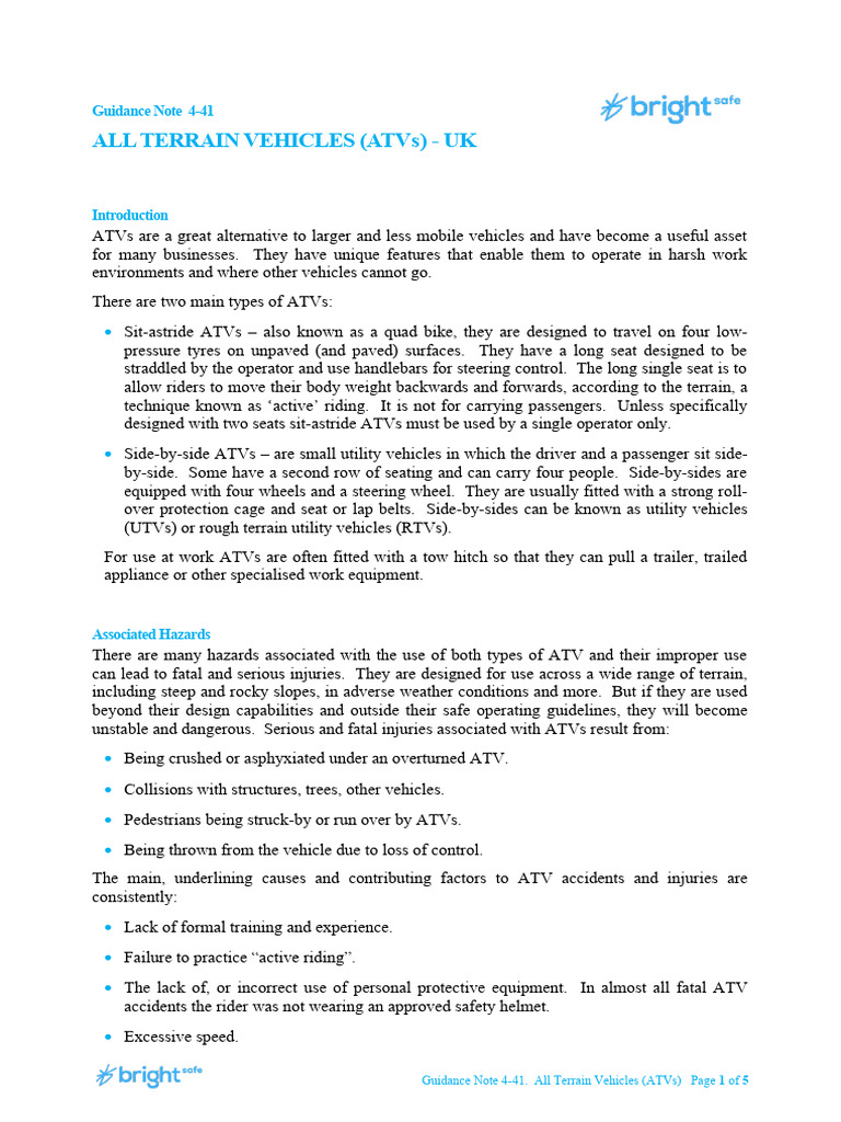 GDN 4 41 All Terrain Vehicles Atvs | PDF | Traffic Collision | Land Transport