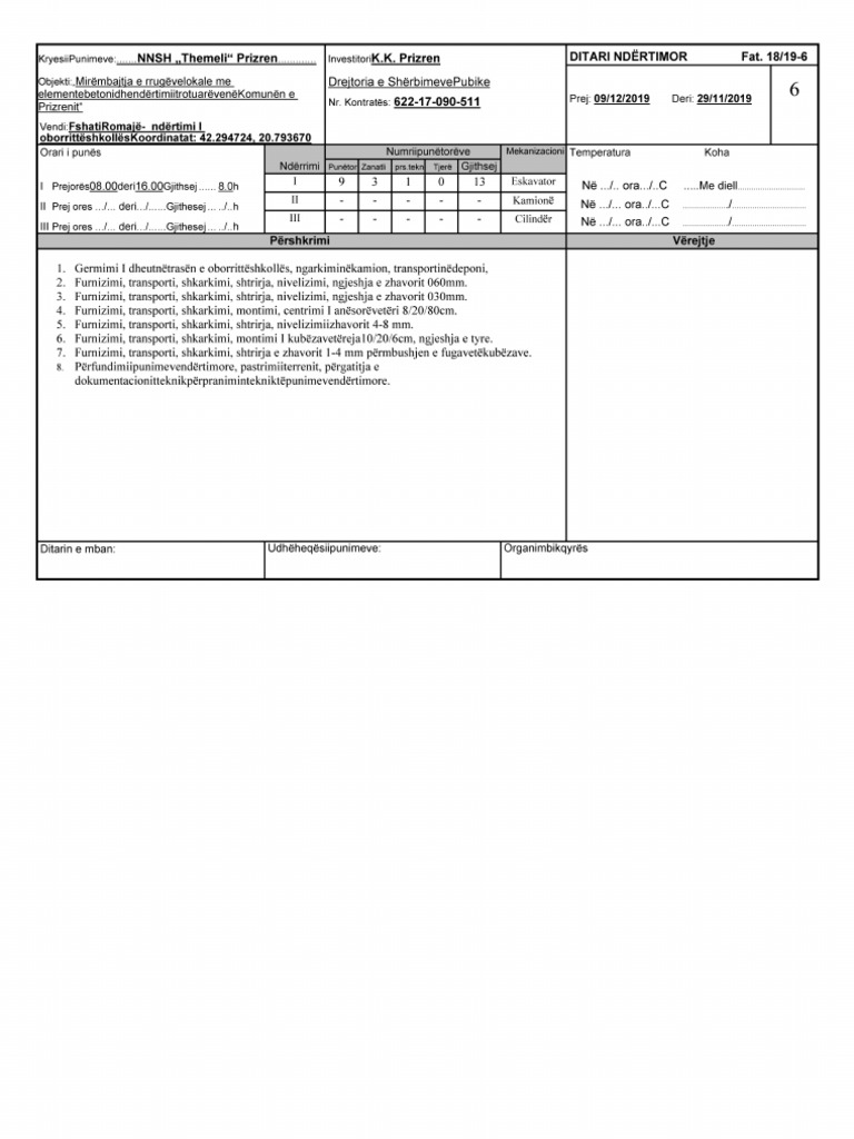 Ditari Ndertimor | PDF