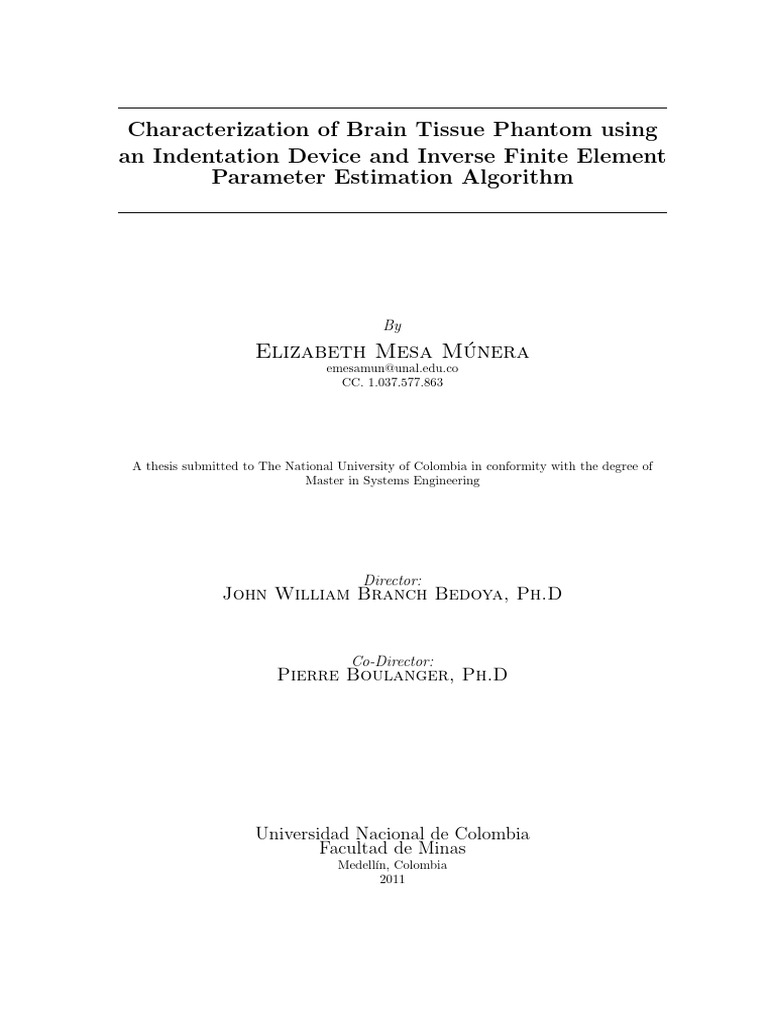 Characterization of Brain Tissue Phantom Using An Indentation Device and Inverse Finite Element ...