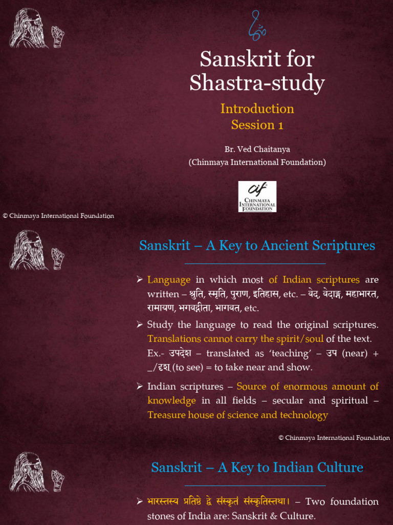 Session 1 - Introduction To Sanskrit | PDF | Sanskrit