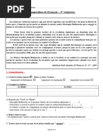 Sujets de composition 4AM 1er trimestre | PDF | Phrase | Clause