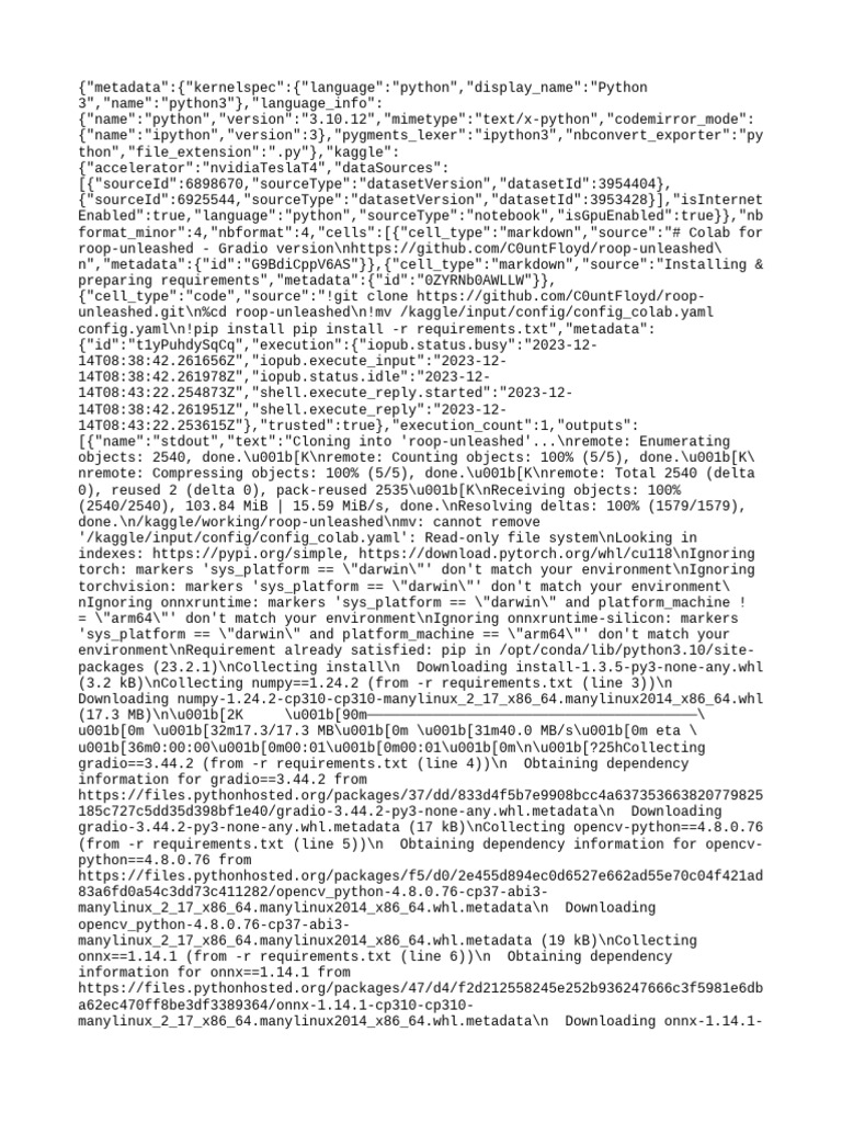 Roop-Unleashed Ipynb | PDF | Data Management | Software Roop-Unleashed Ipynb | PDF | Data Management | Software