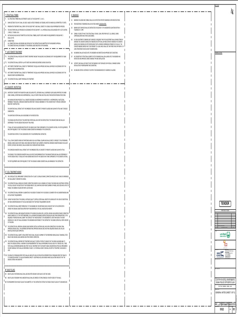 S022-General Notes (Sheet 3 of 3) | PDF | Concrete | Corrosion
