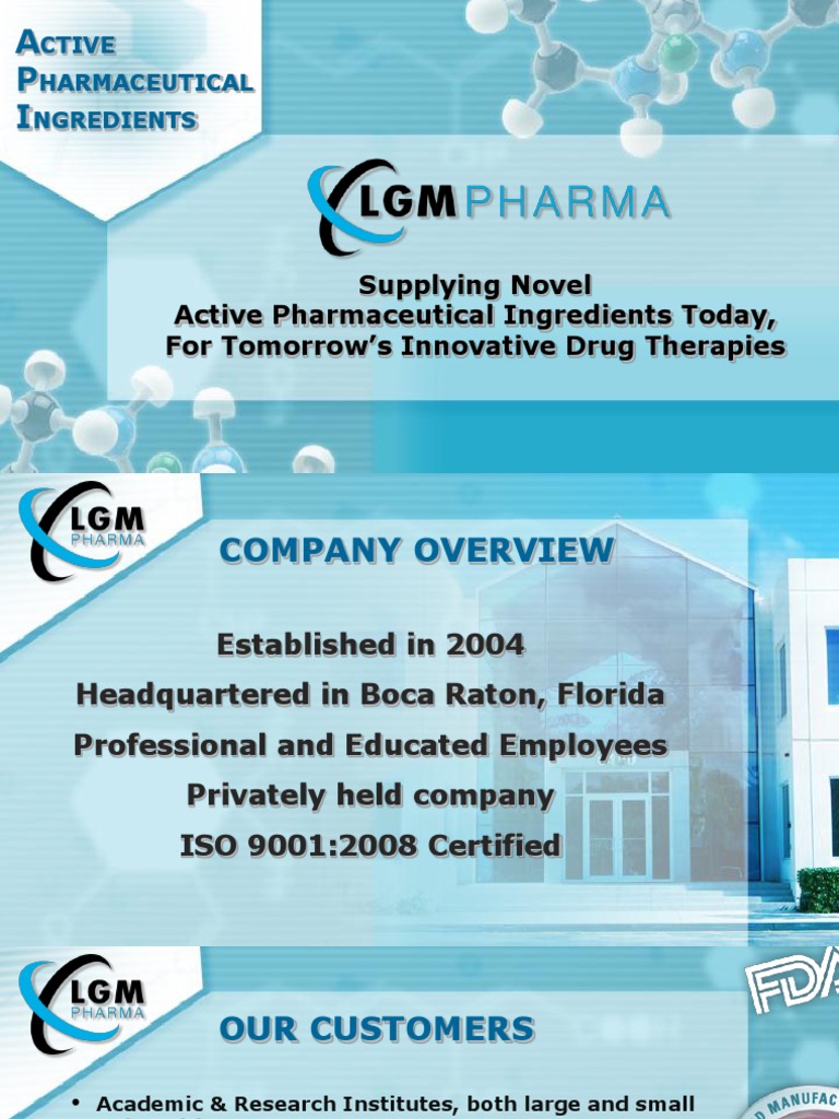LGM Pharma - Active Pharmaceutical Ingredient Supplier | PDF ...