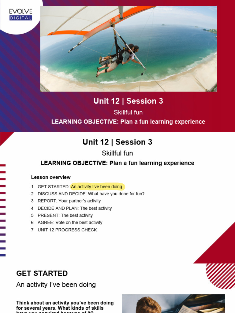 Unit 12 - Session 3: Skillful Fun | PDF | Grammar | Syntax