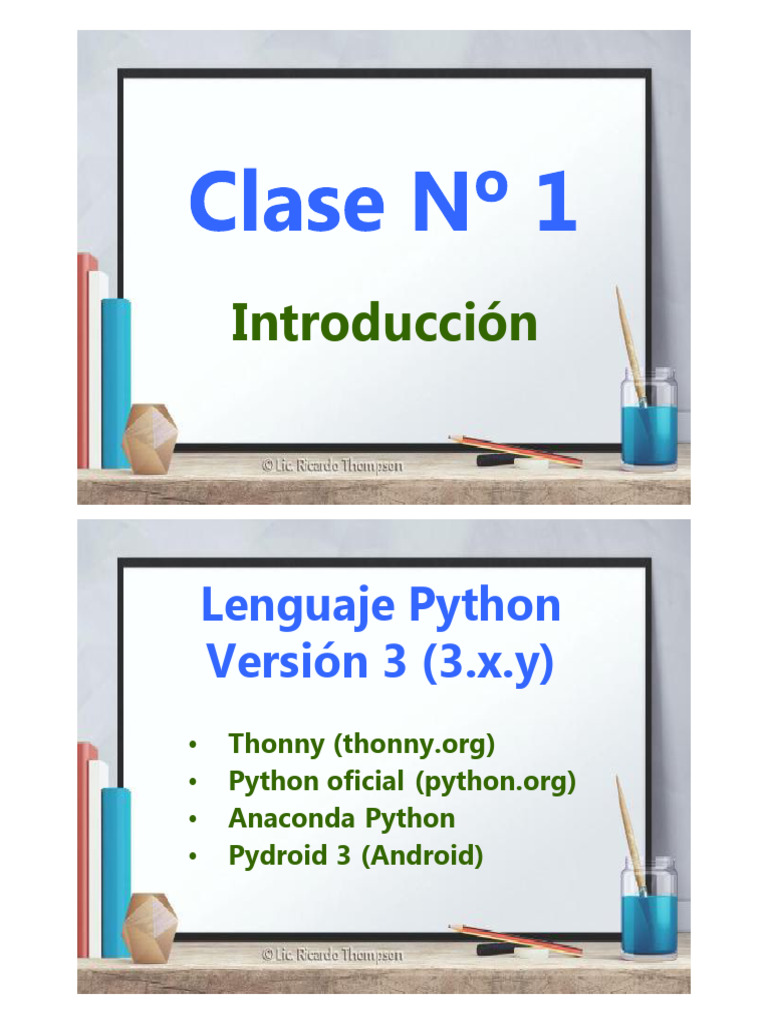 P1 Clase01 Introduccion | PDF | Python (lenguaje de programación) | Programa de computadora