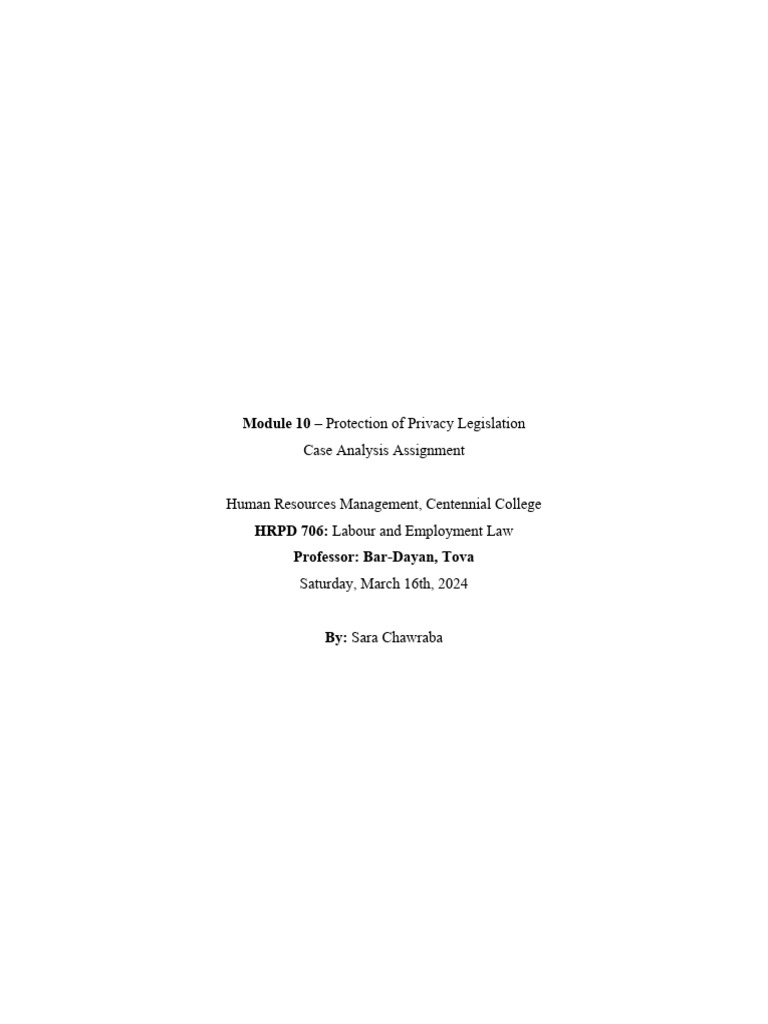 HRPD 706 - Module 10_ Assignment 7_ Sara Chawraba | PDF | Privacy ... HRPD 706 - Module 10_ Assignment 7_ Sara Chawraba | PDF | Privacy ...