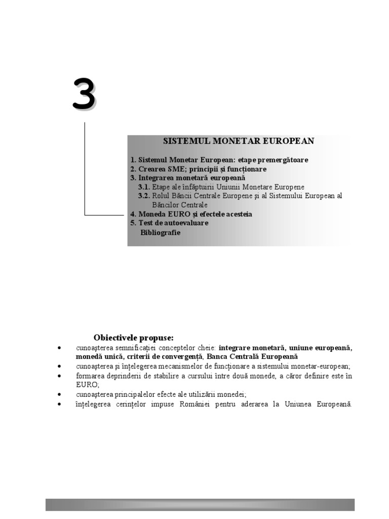 Sistemul Monetar European | PDF