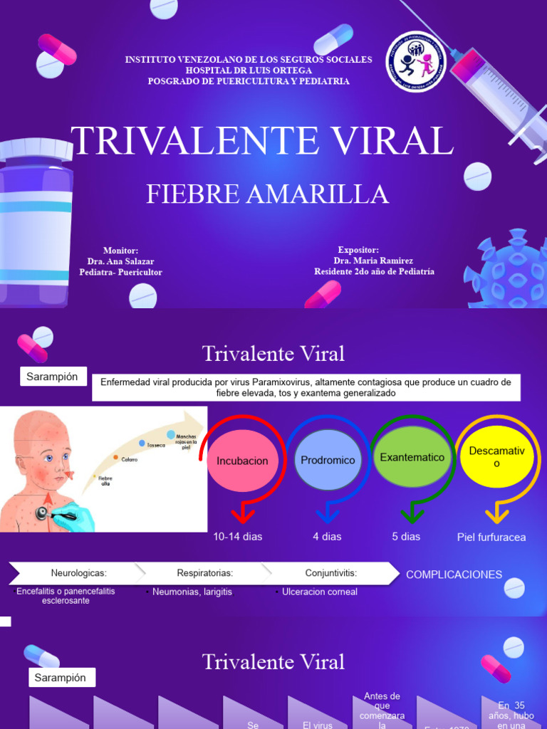 Trivalente y Fiebre Amarilla | PDF | Sarampión | Virus