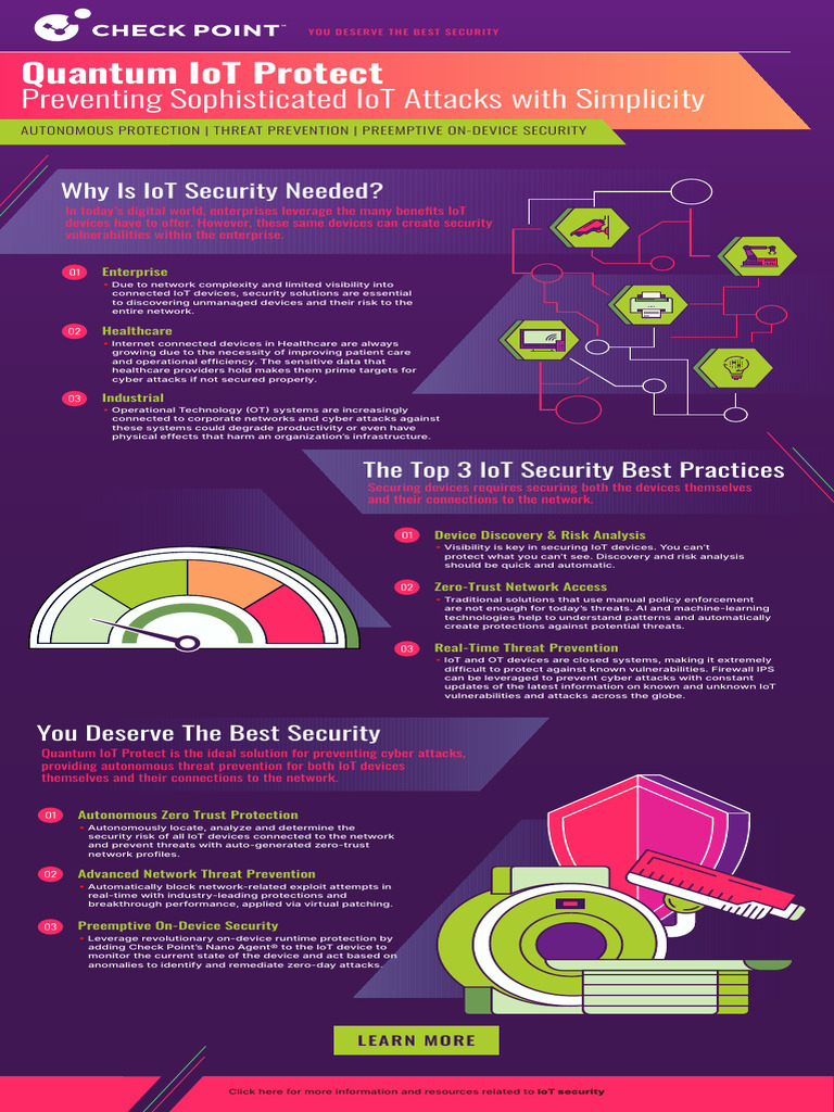 Checkpoint Quantum Iot Protect Infographic | PDF | Internet Of Things ...