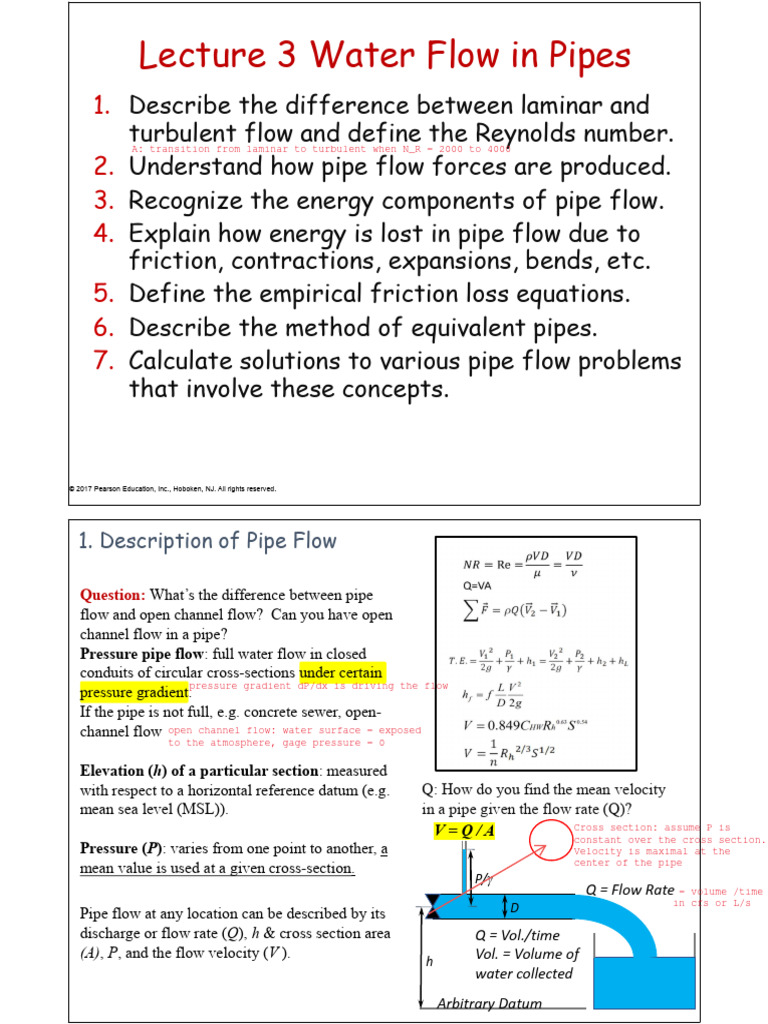CIVI6331 WEEK2 PPT Lecture3 | PDF | Fluid Dynamics | Laminar Flow