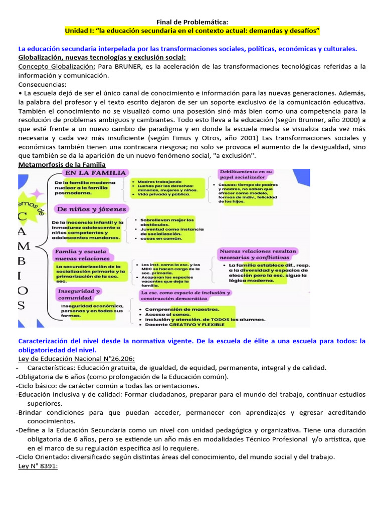 Final de Problemática | PDF | Escuelas | Plan de estudios