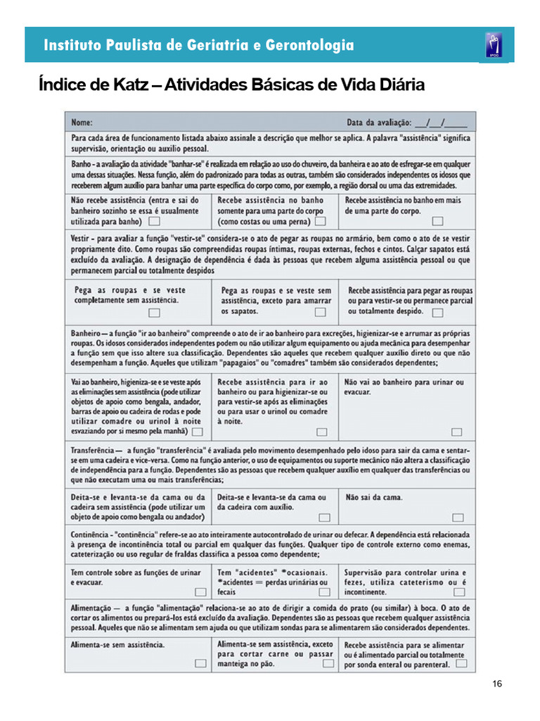 Indice de Katz | PDF