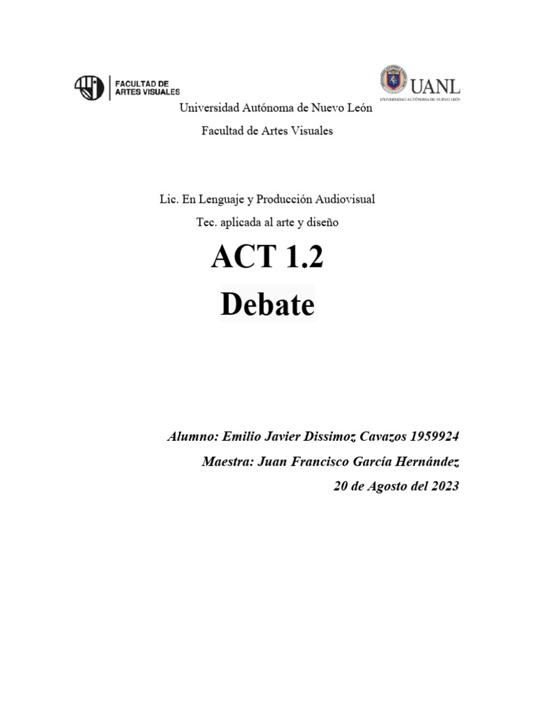 Tecnologias Del Arte y Diseño Uanl 1.2 | PDF | Arte | Historia
