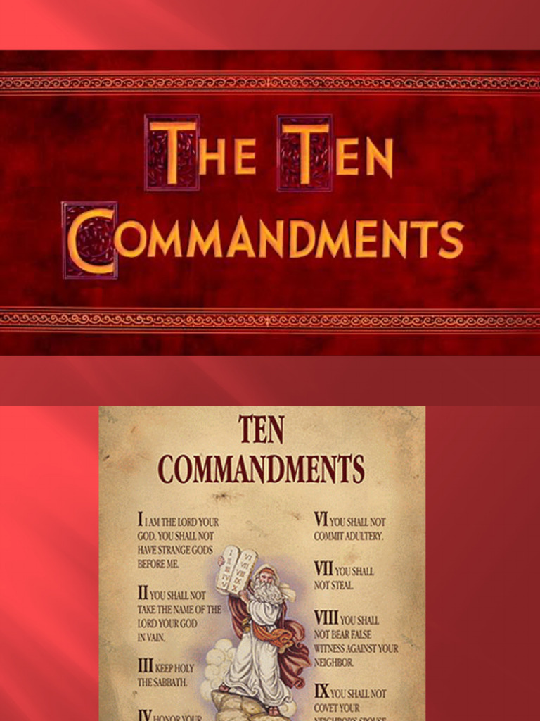 10 COMMANDMENTS | PDF | Religious Belief And Doctrine | Bible Content