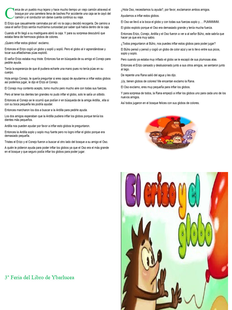 el erizo y el globo | PDF