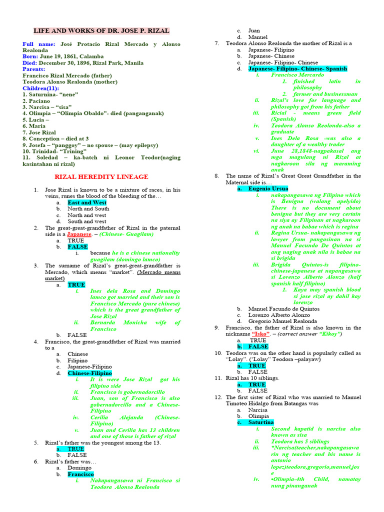 MIDTERM REVIEWER_ RIZAL | PDF