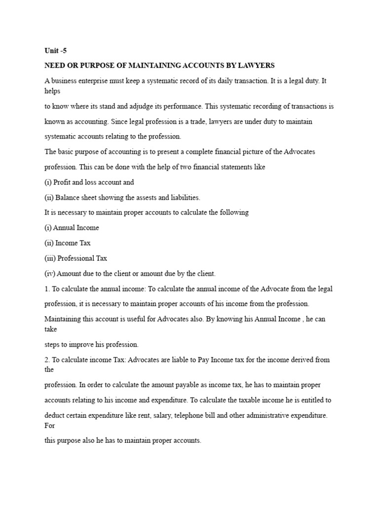 Unit 5 Professional Ethics | PDF | Bookkeeping | Debits And Credits