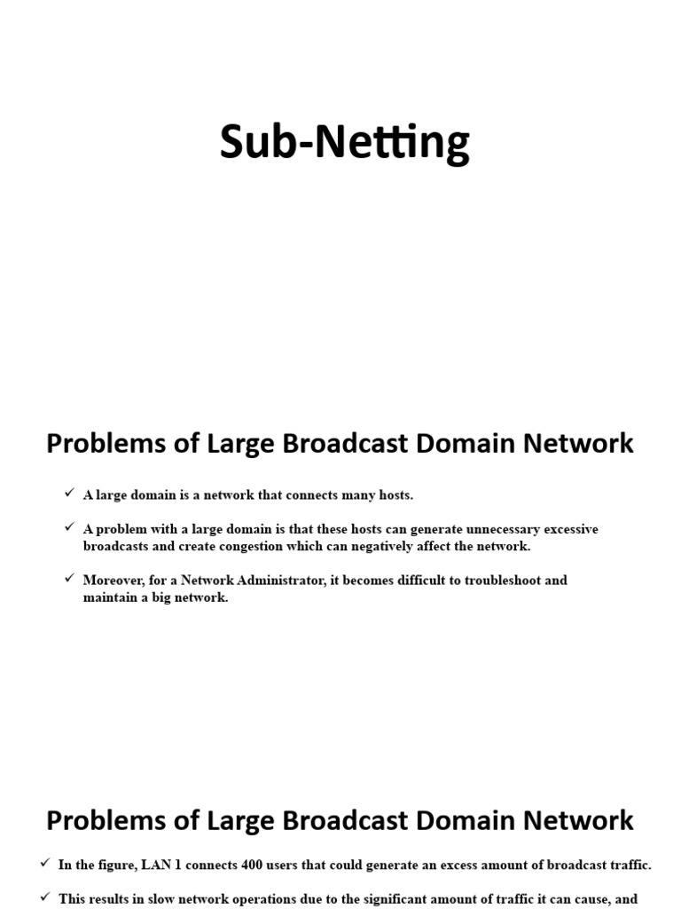 Lecture 8 Subnetting Basics Pdf Ip Address Computer Network 0410
