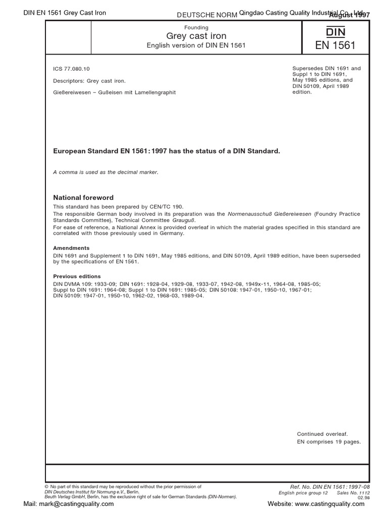 Din en 1561 1997 | PDF