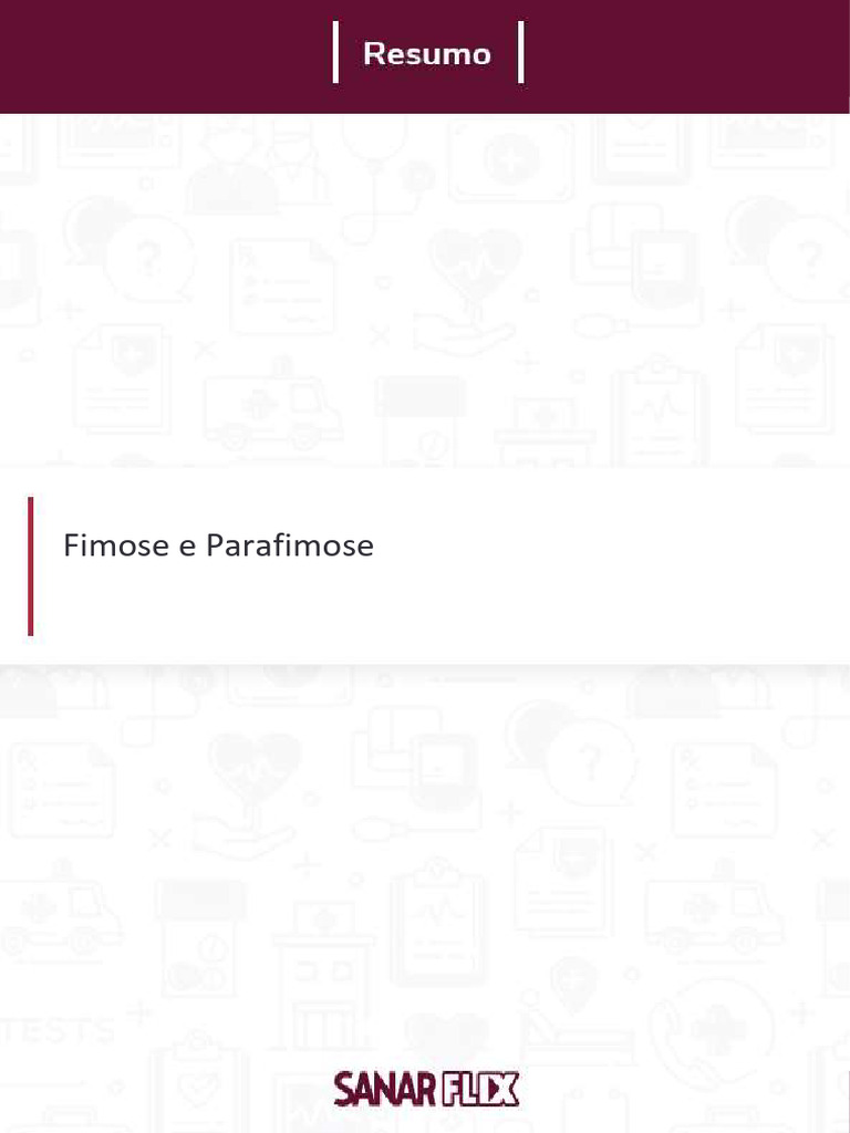 Resumo - Fimose e Parafimose | PDF | Circuncisão | Remédio